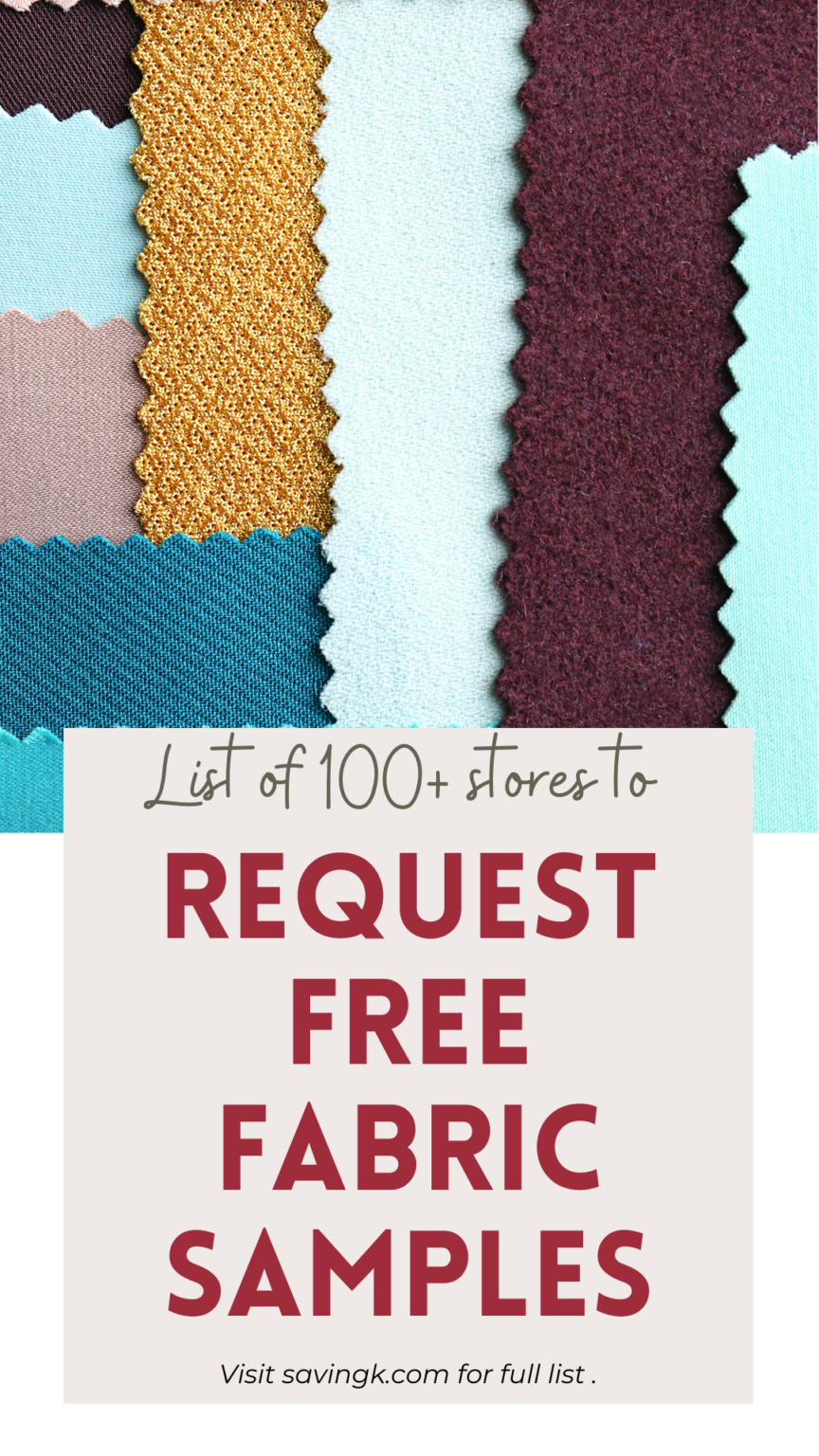 Free Fabric Samples: 100+ Stores That Send You Free Fabric - SavingK